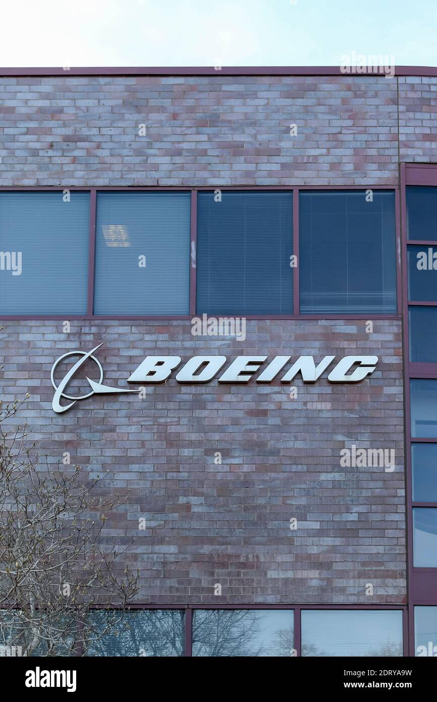 Boeing sign on the building in Herndon, Virginia, USA Stock Photo - Alamy