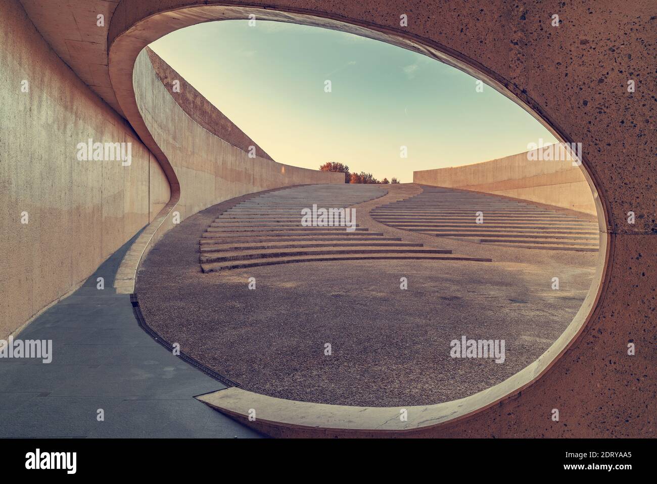 Concrete architecture. Underpass with stairs Stock Photo - Alamy