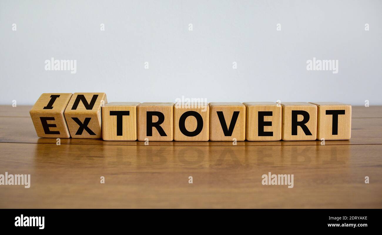 Introvert or extrovert symbol. Fliped cubes and changed the word ...