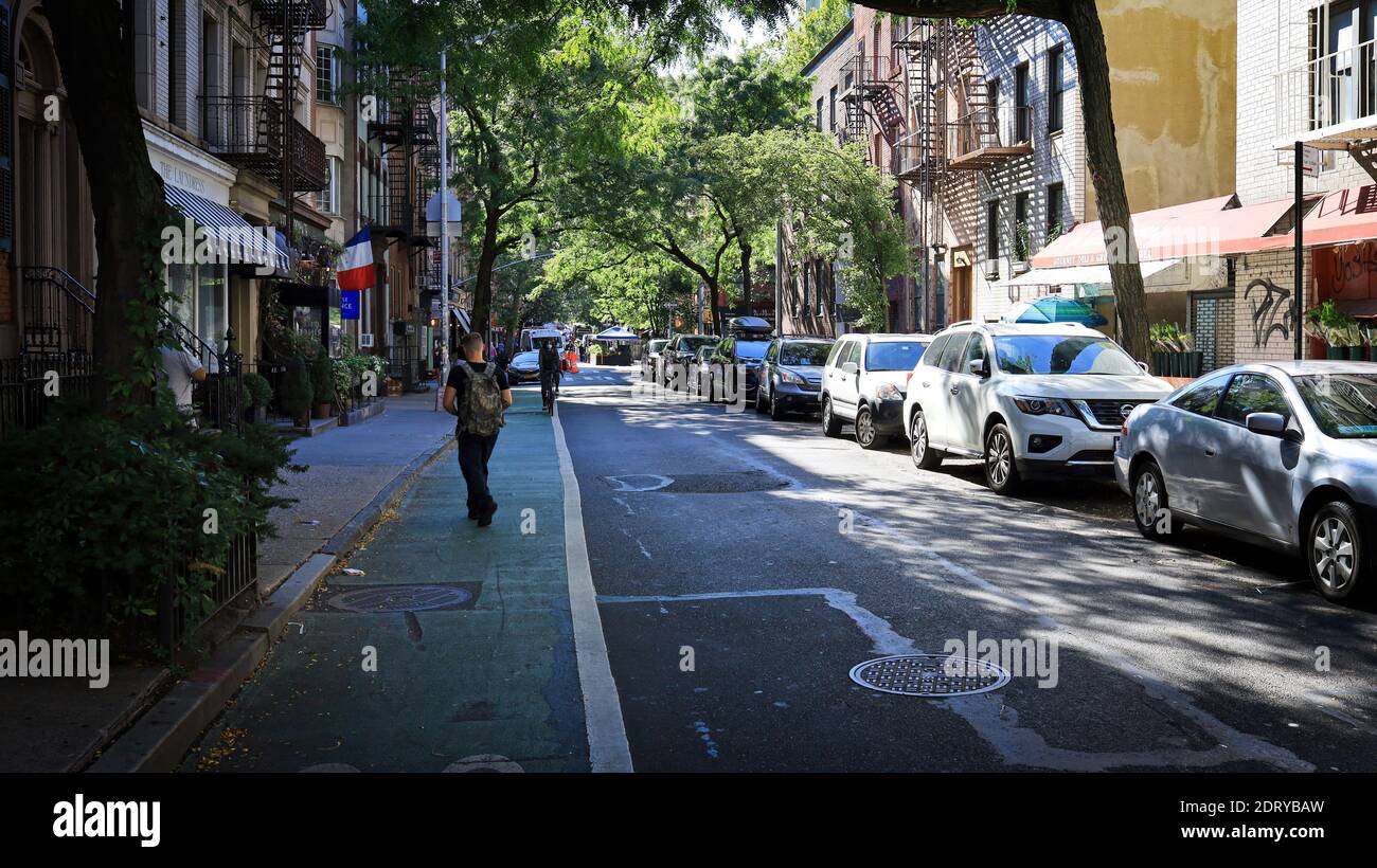 New York, NY, USA - Dec 21, 2020: View of Prince Street in the SOHO ...