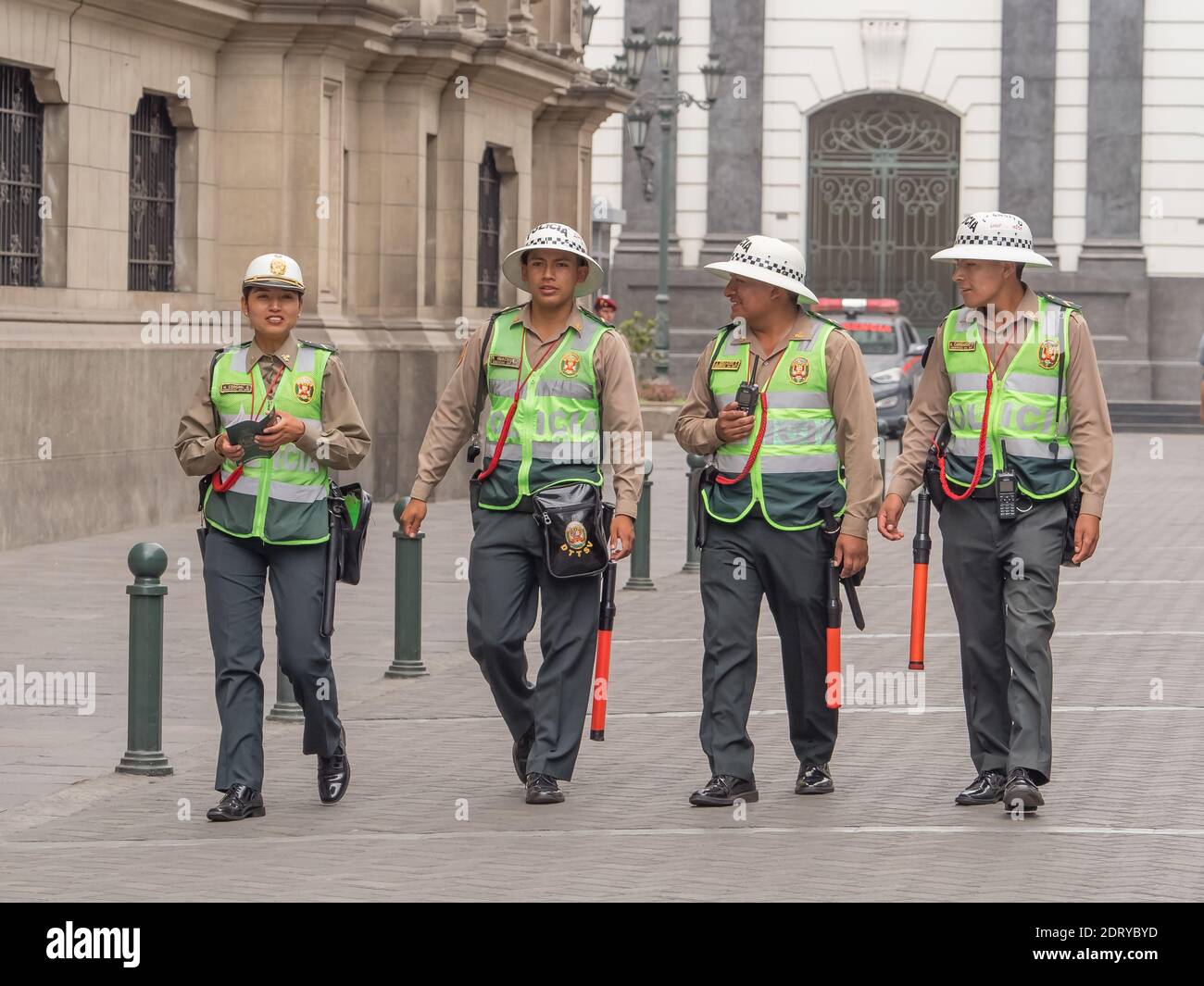 Policemen in crowd peru hi-res stock photography and images - Alamy