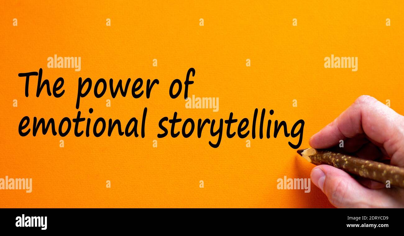 Power Of Emotional Storytelling Symbol Hand Writing The Power Of