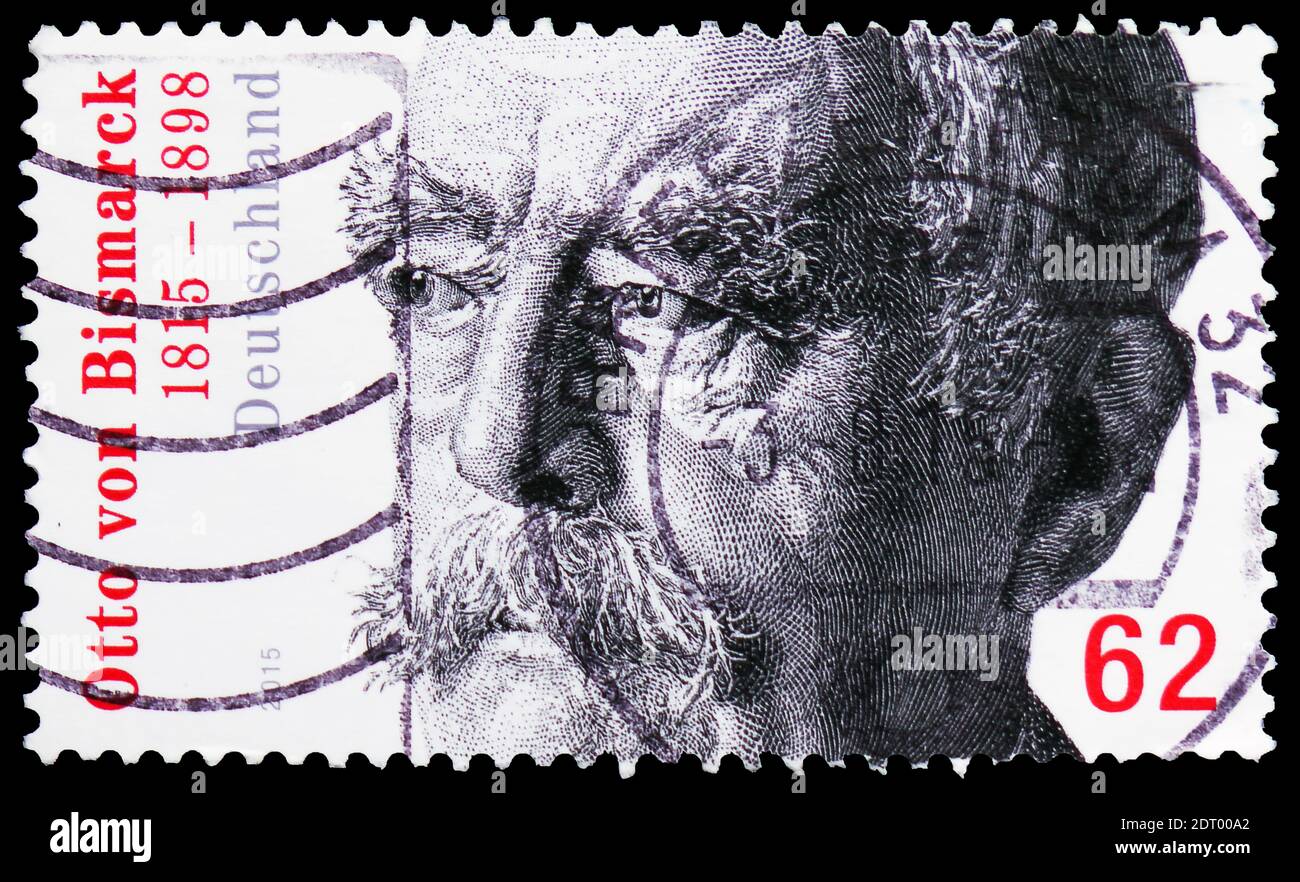 MOSCOW, RUSSIA - FEBRUARY 21, 2019: A stamp printed in Germany ...