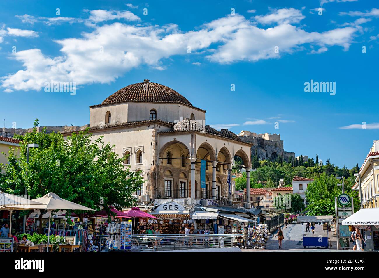 under the sacred rock of the acropolis in athens Stock Photo - Alamy