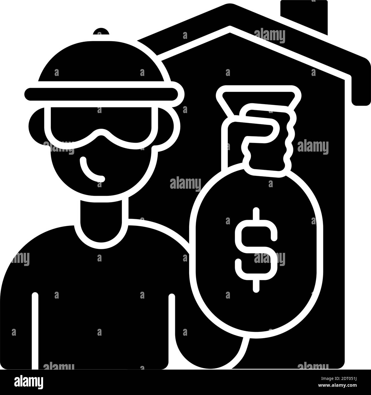 Theft black glyph icon Stock Vector Image & Art - Alamy