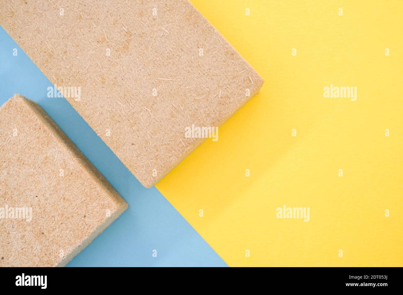 A top view of building thermal insulations made of ecologic materials ...