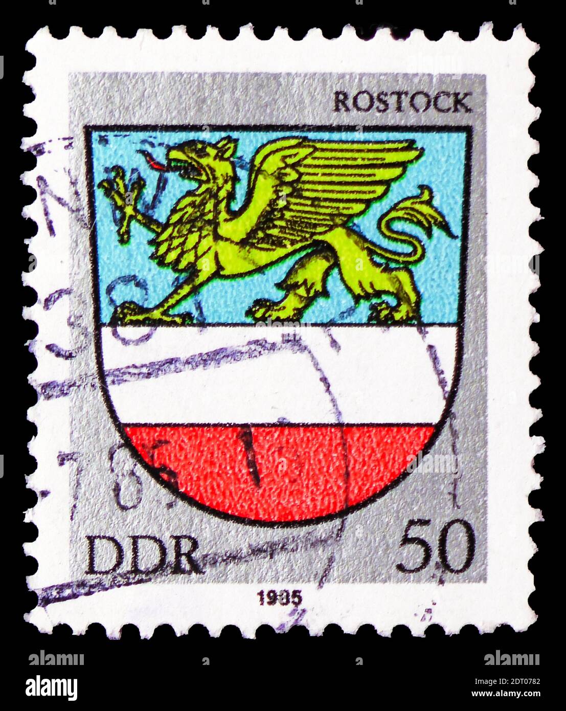 MOSCOW, RUSSIA - FEBRUARY 21, 2019: A stamp printed in Germany ...