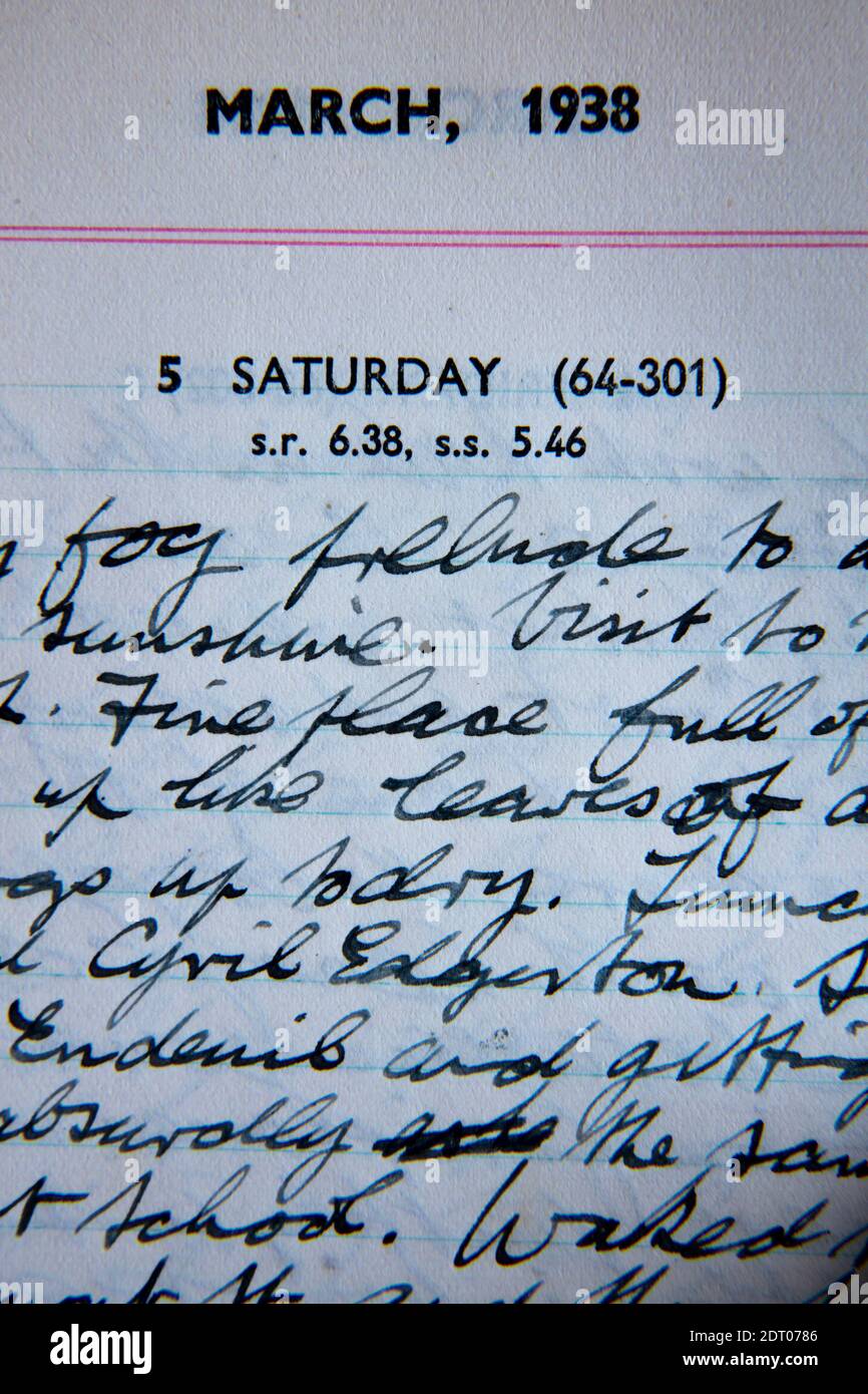 Diary entry hi-res stock photography and images - Alamy