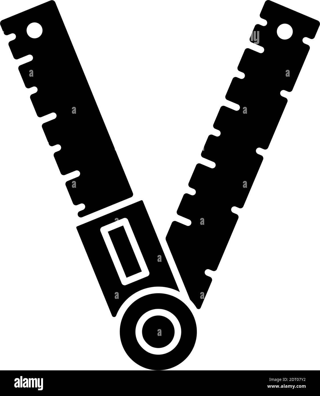 Ruler black glyph icon Stock Vector Image & Art - Alamy