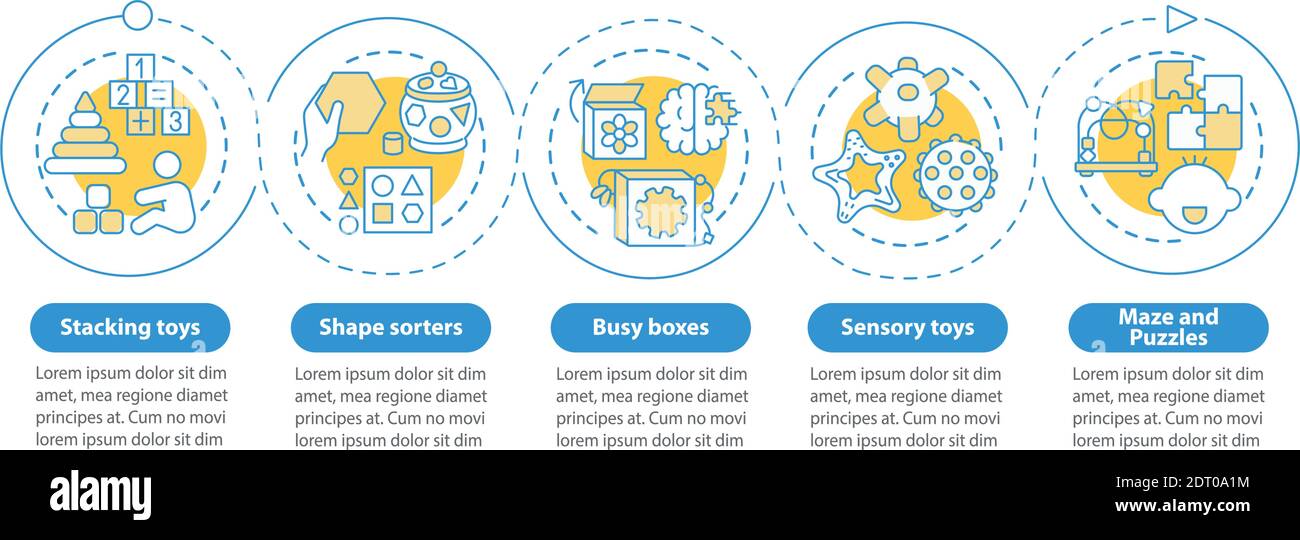 Toys for early child development vector infographic template Stock ...