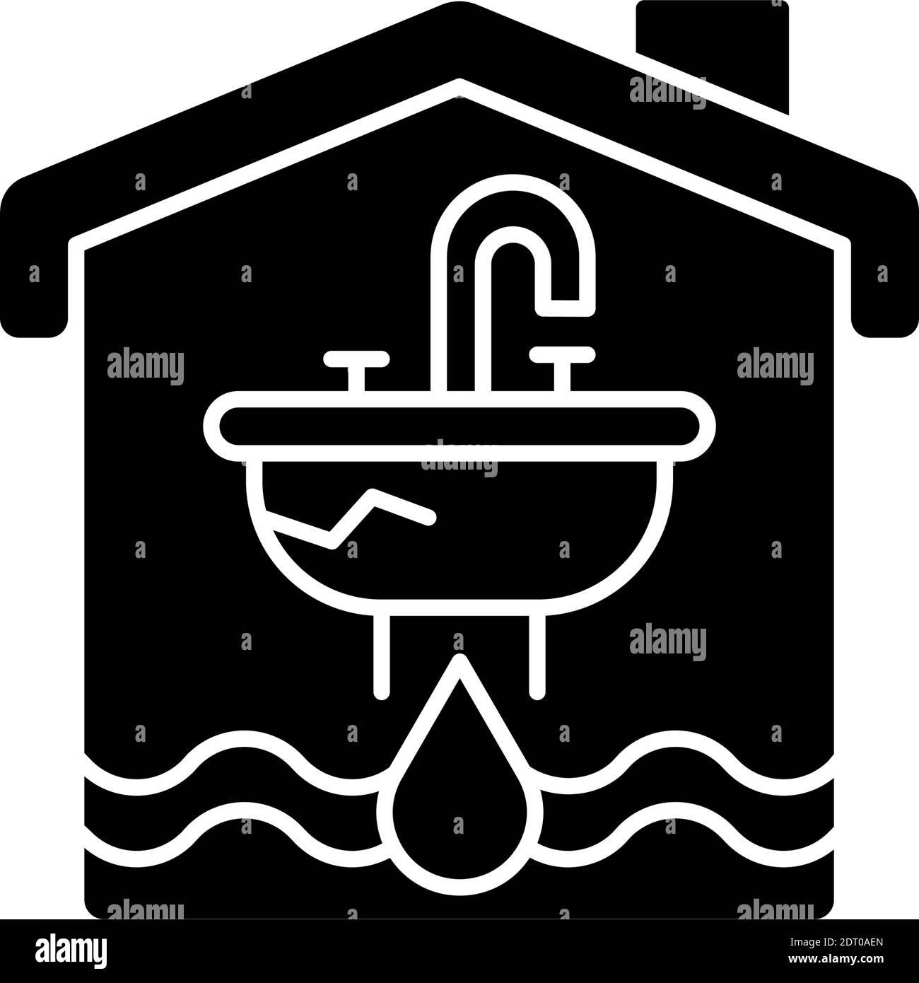 Flood damage home Stock Vector Images - Alamy