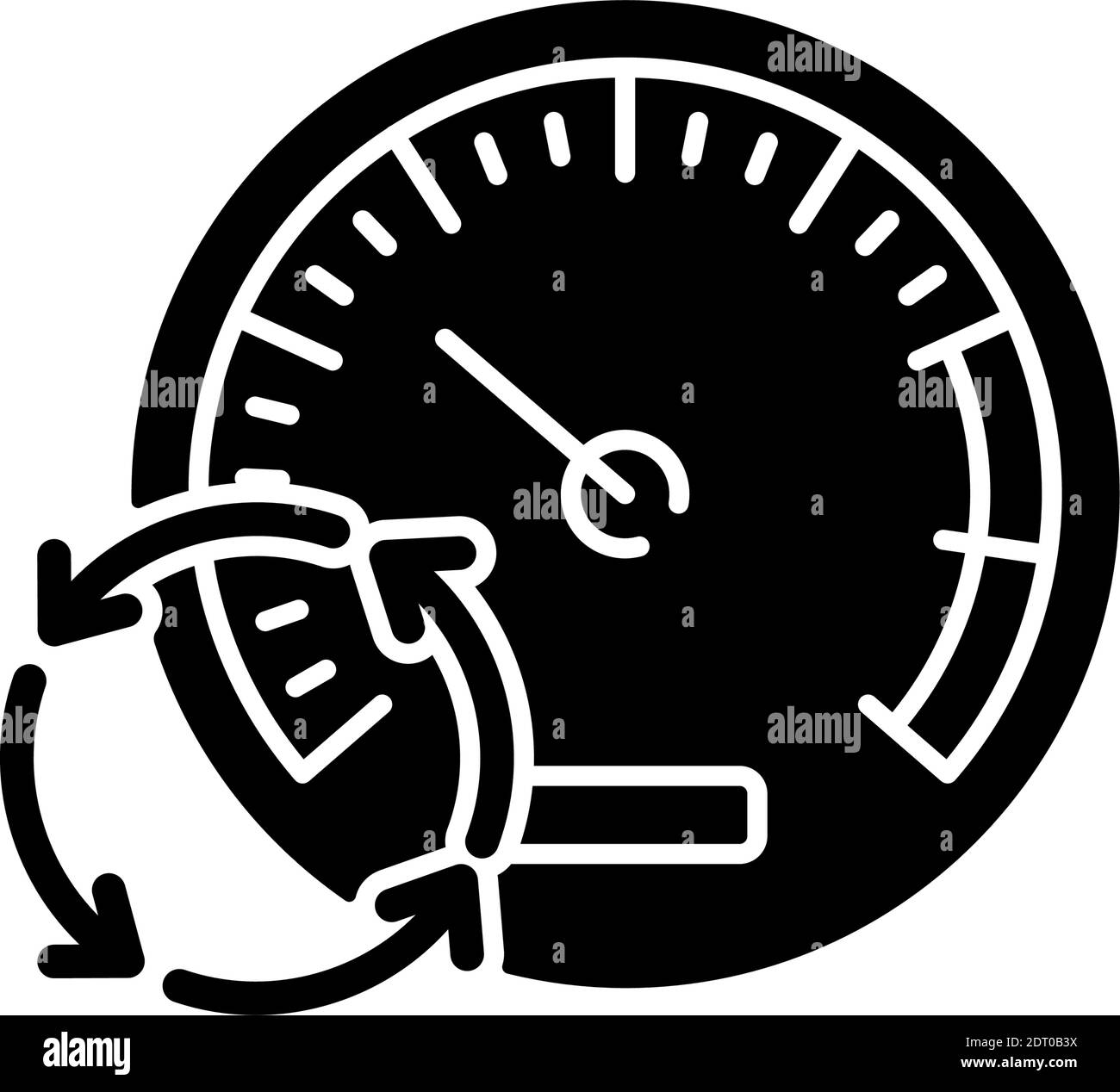 Pressure gauge black glyph icon Stock Vector Image & Art - Alamy