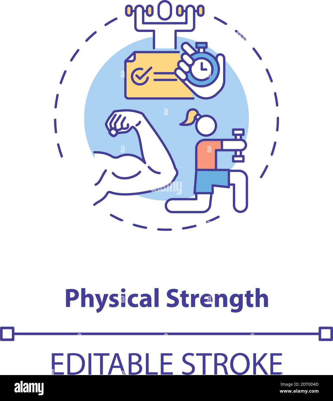 Physical strength concept icon Stock Vector Image & Art - Alamy