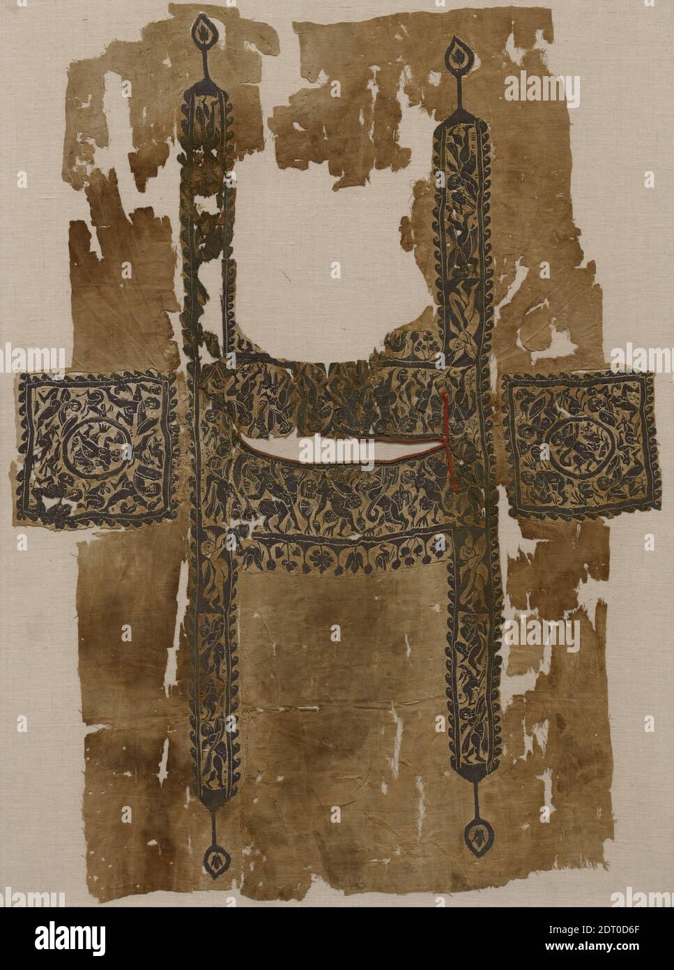 Child’s tunic, 4th century A.D., Purple wool on undyed linen, Max. L ...