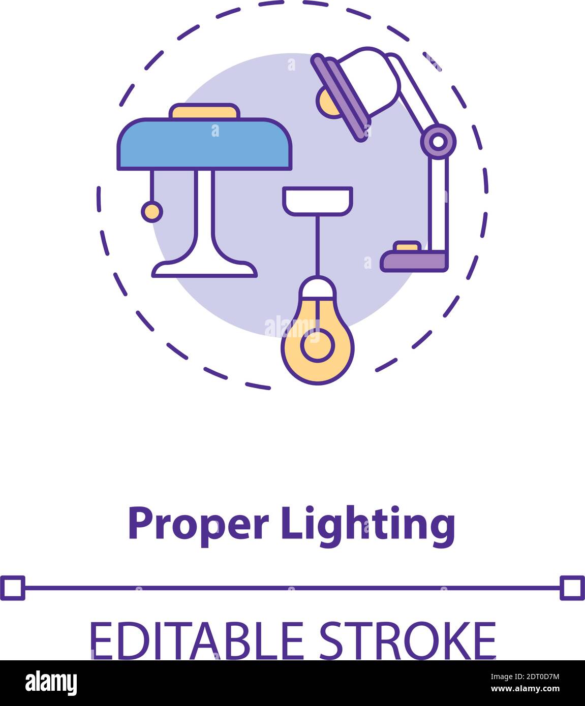 Proper lighting concept icon Stock Vector Image & Art - Alamy