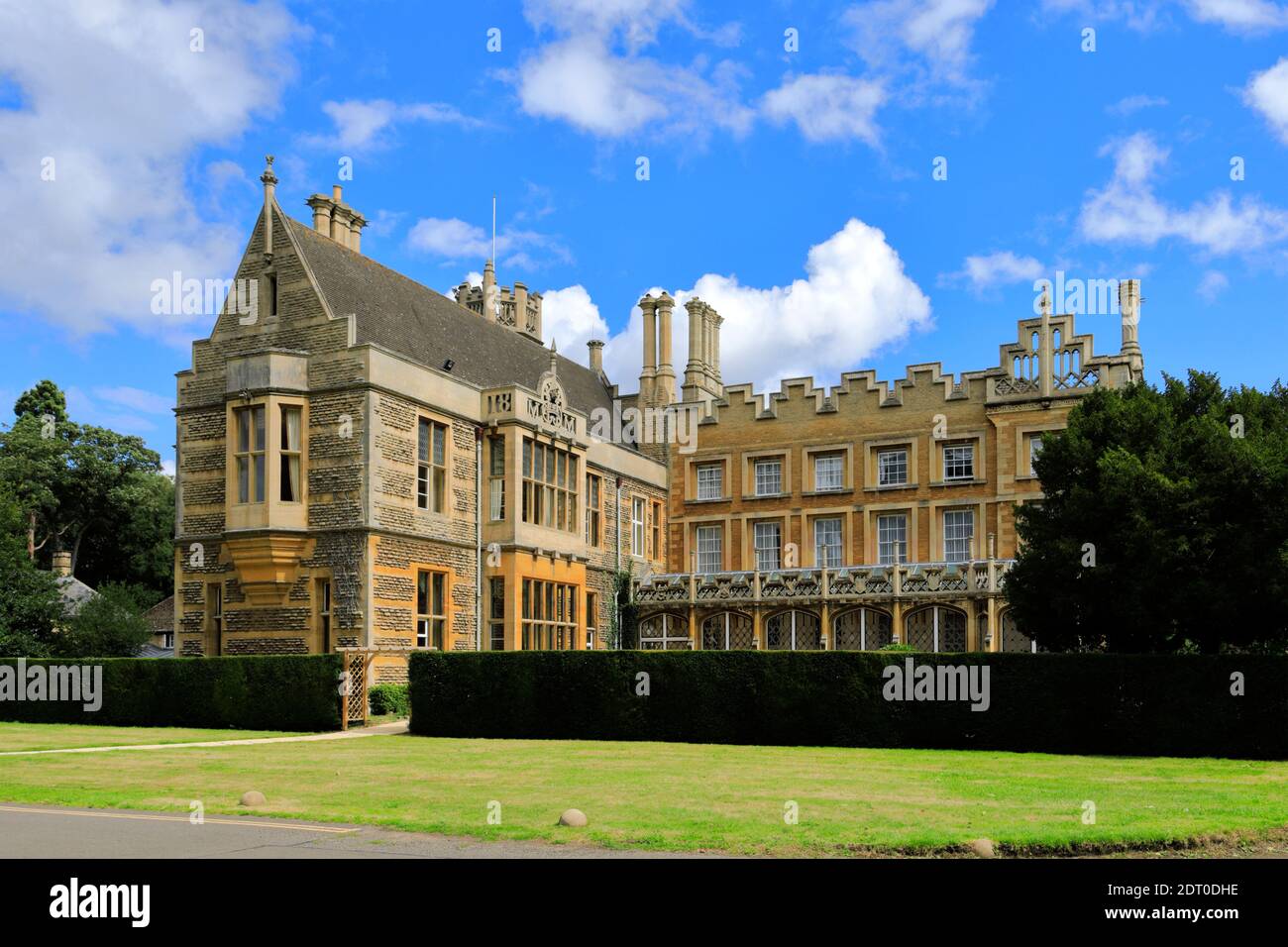 Summer view of Orton Hall, Peterborough city, Cambridgeshire, England ...
