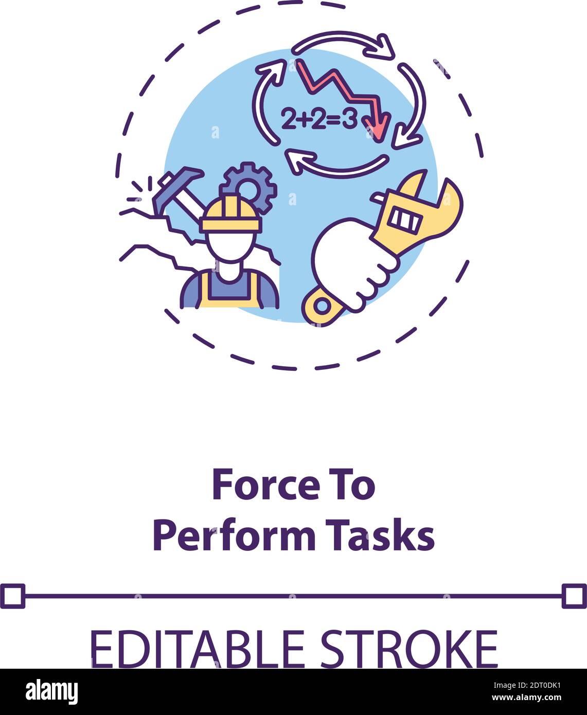 Force to perform tasks concept icon Stock Vector Image & Art - Alamy