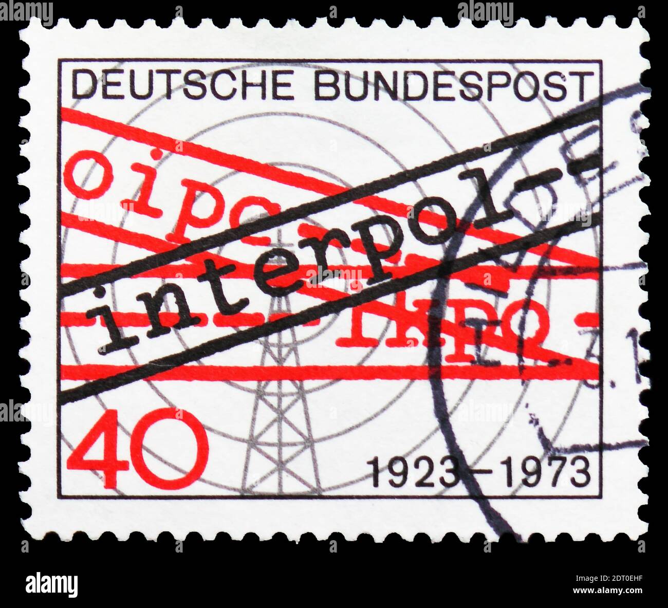 MOSCOW, RUSSIA - FEBRUARY 21, 2019: A stamp printed in Germany, Federal ...