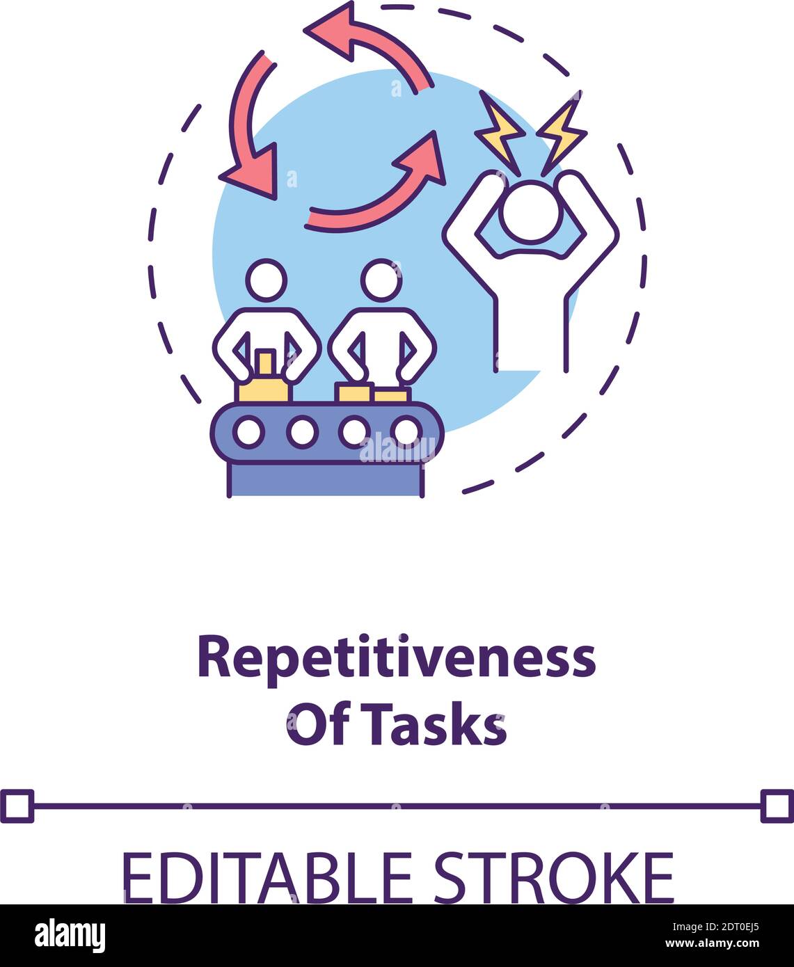 Tasks repetitiveness concept icon Stock Vector Image & Art - Alamy