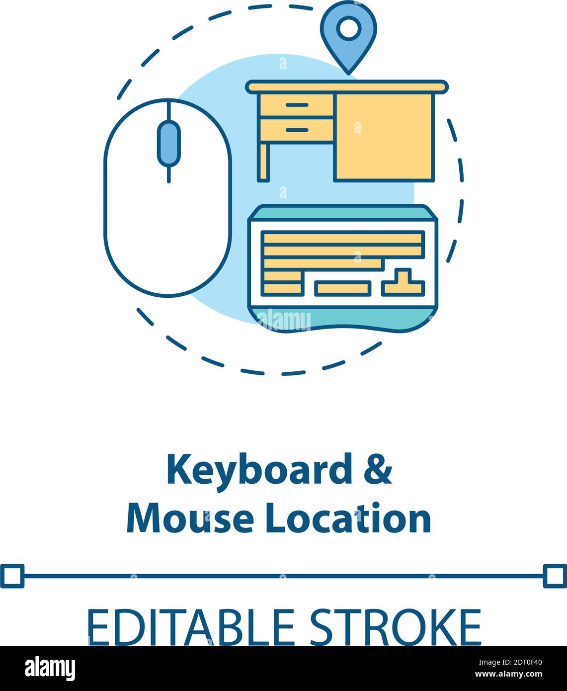 Keyboard and mouse location concept icon Stock Vector Image & Art - Alamy