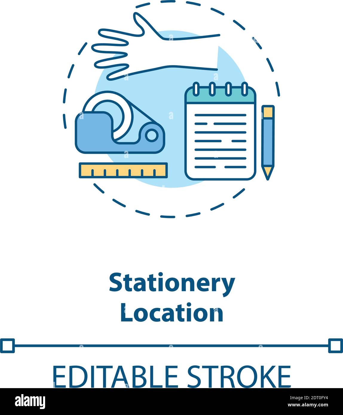 Stationery location concept icon Stock Vector Image & Art - Alamy