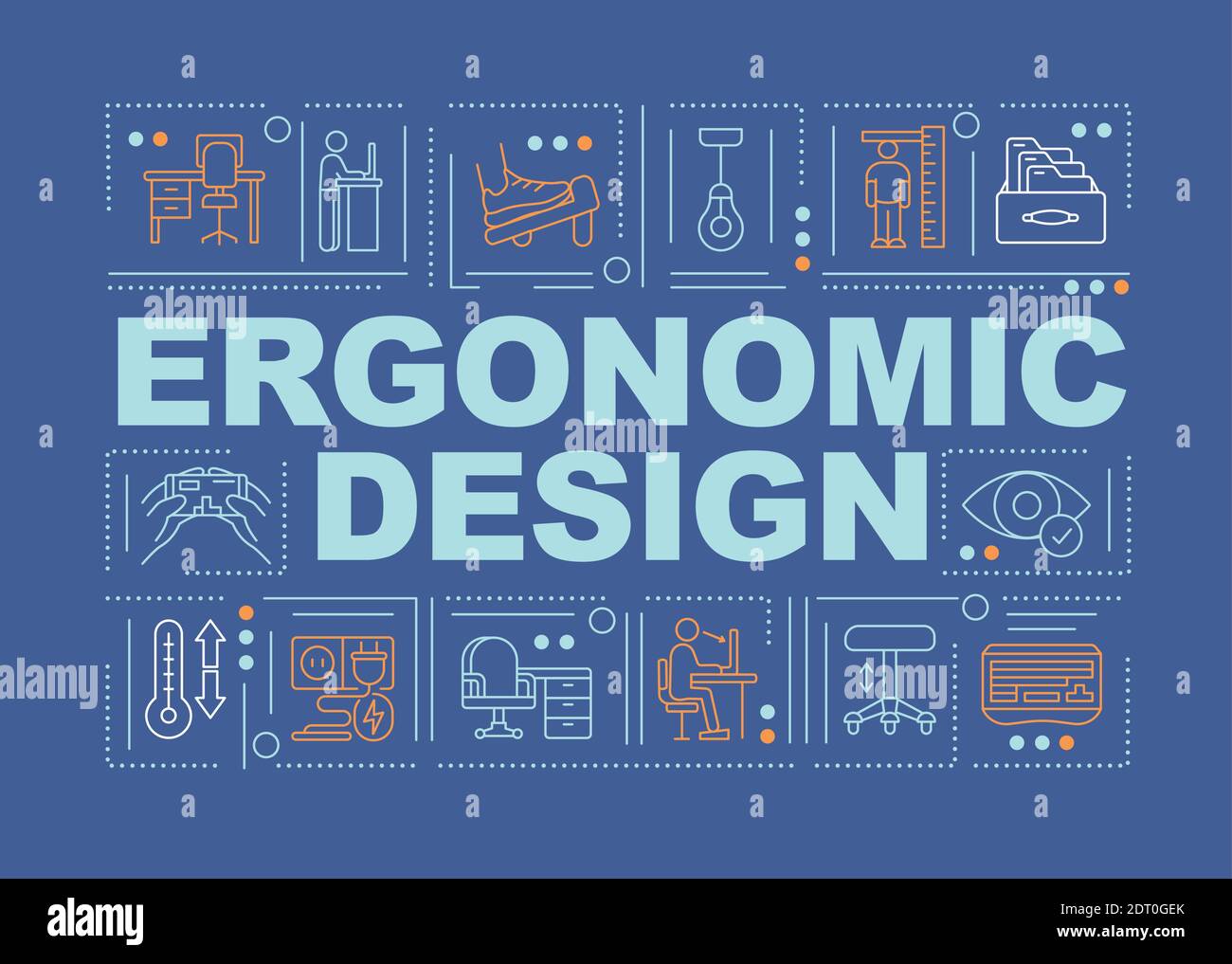Ergonomic design word concepts banner Stock Vector Image & Art - Alamy