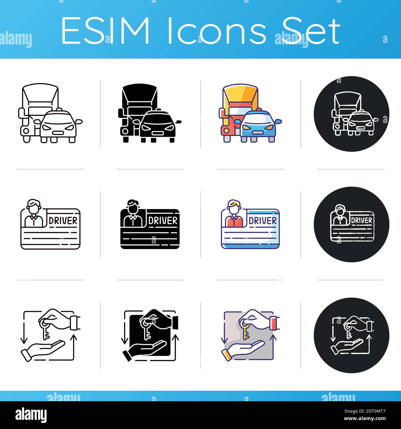 Car sharing line icons Stock Vector Images - Alamy