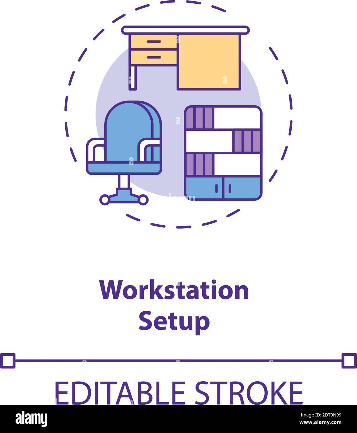 Workstation setup concept icon Stock Vector Image & Art - Alamy