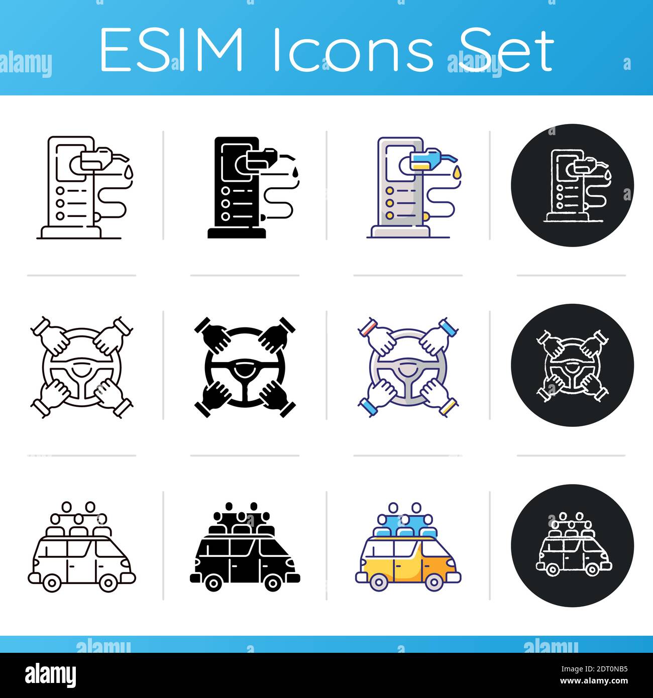 Car sharing line icons Stock Vector Images - Alamy