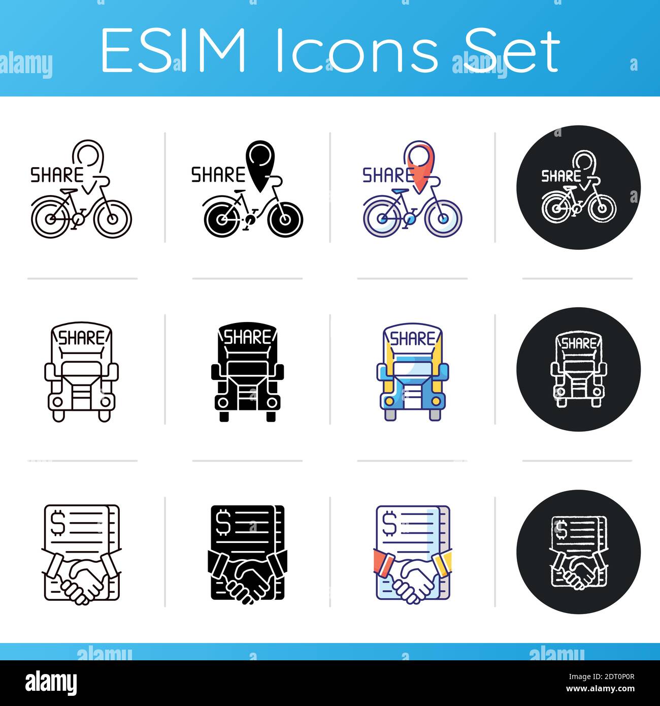 Car sharing line icons Stock Vector Images - Alamy