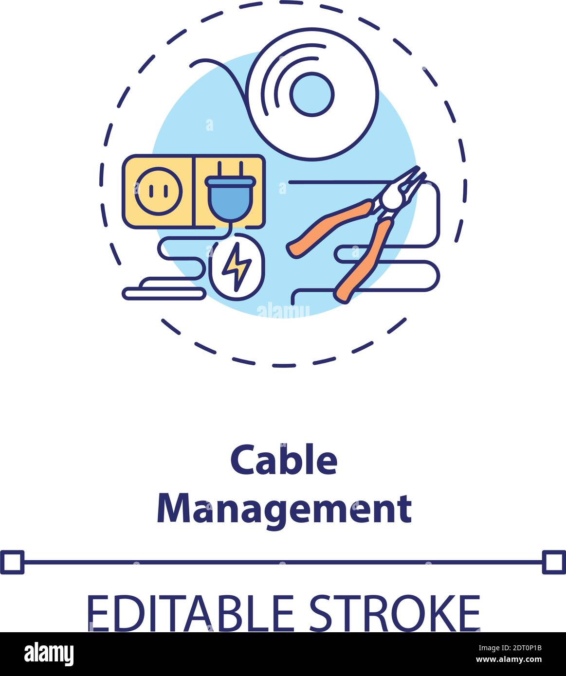 Cable management concept icon Stock Vector Image & Art - Alamy