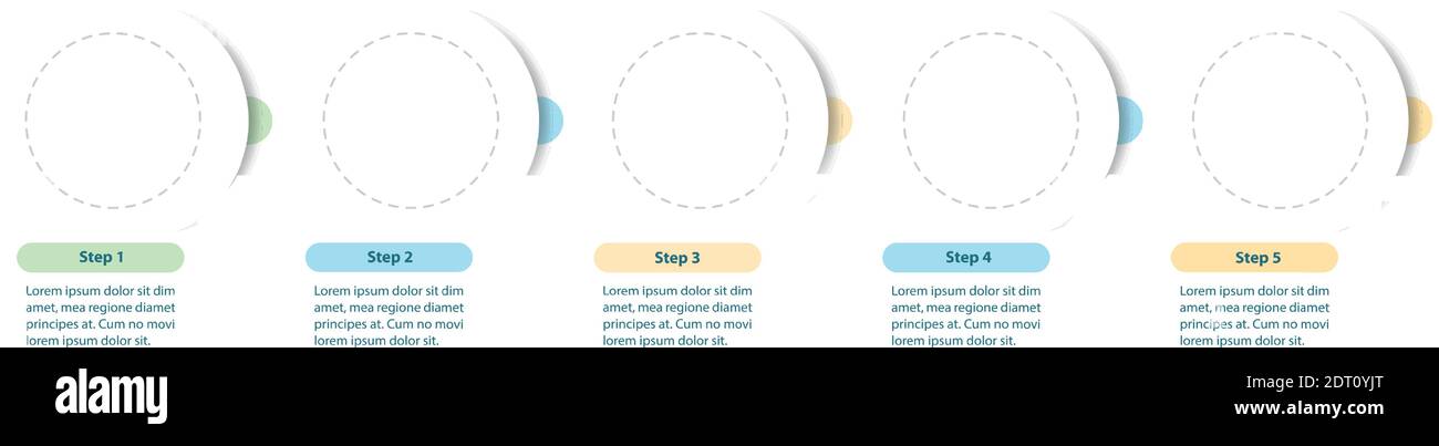 Flowchart with arrows vector infographic template in minimalistic style ...