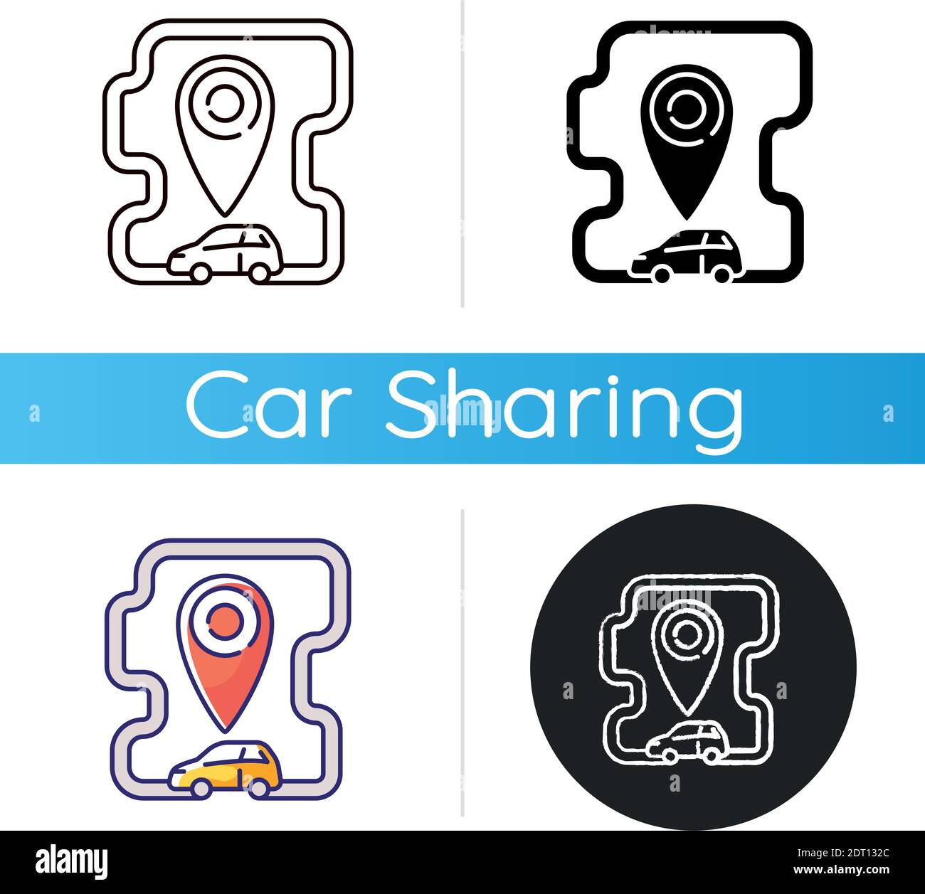 Carsharing sign Stock Vector Images - Alamy