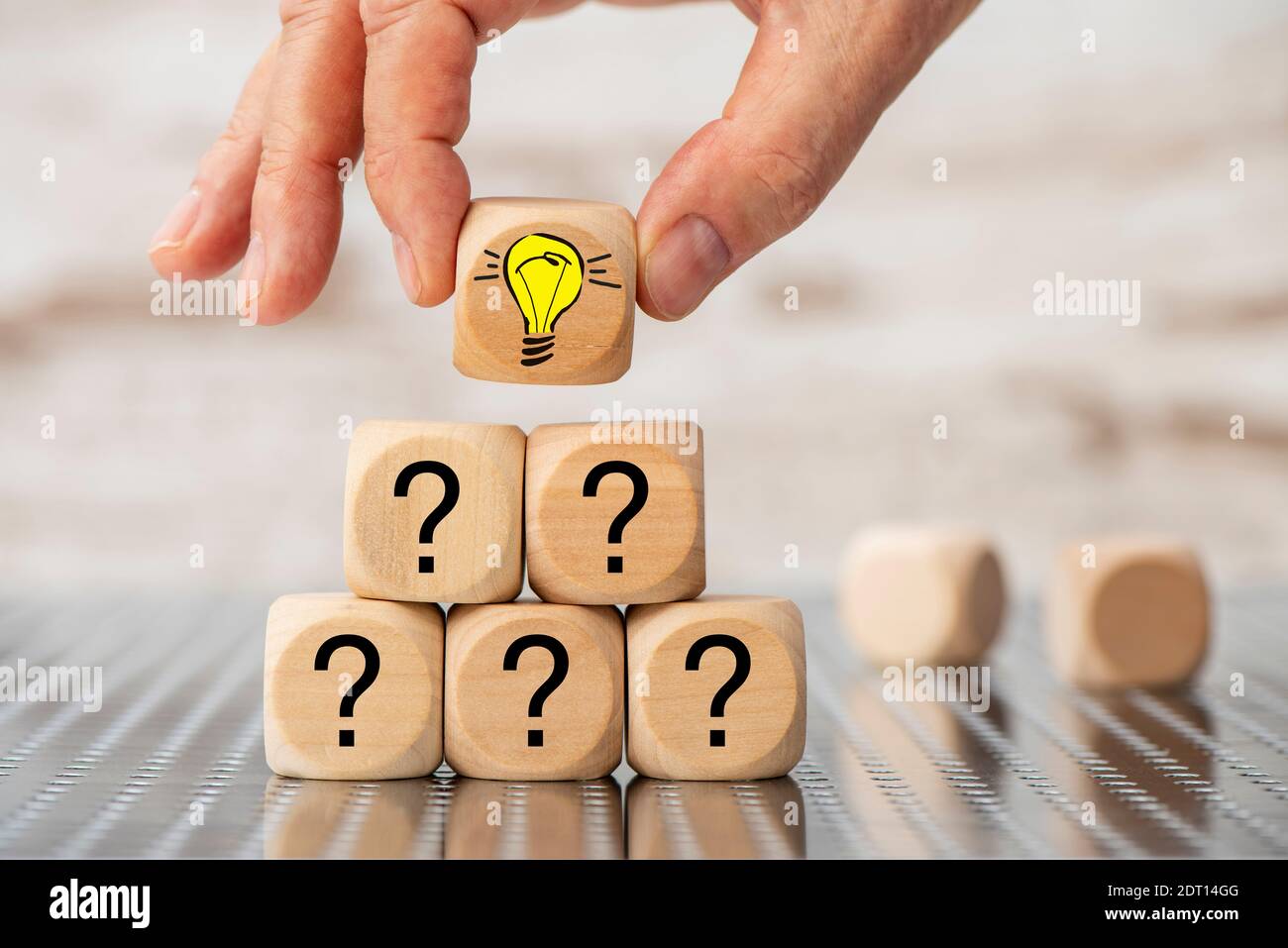 Question and answer as teamwork Stock Photo - Alamy