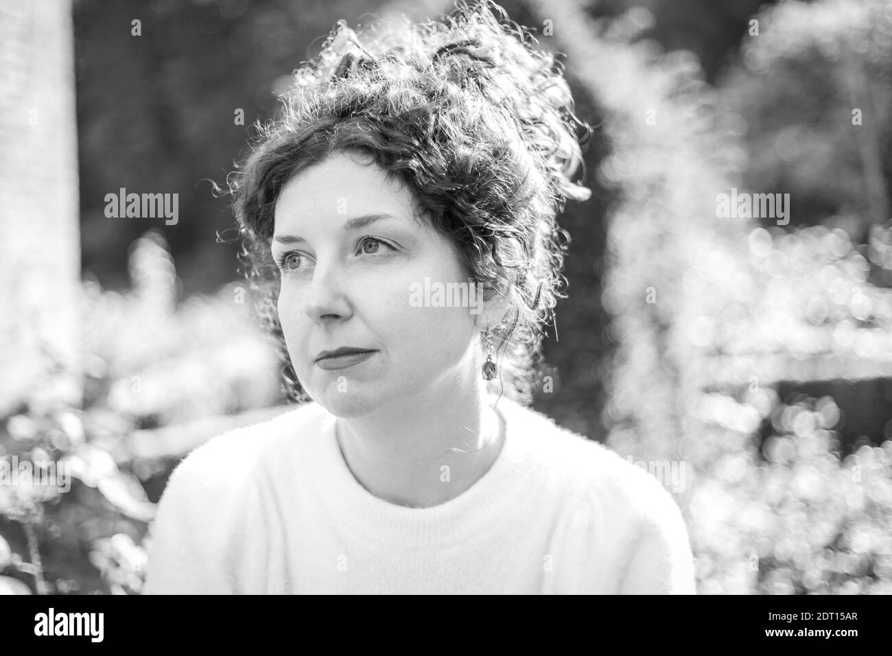 Model in park Black and White Stock Photos & Images - Alamy