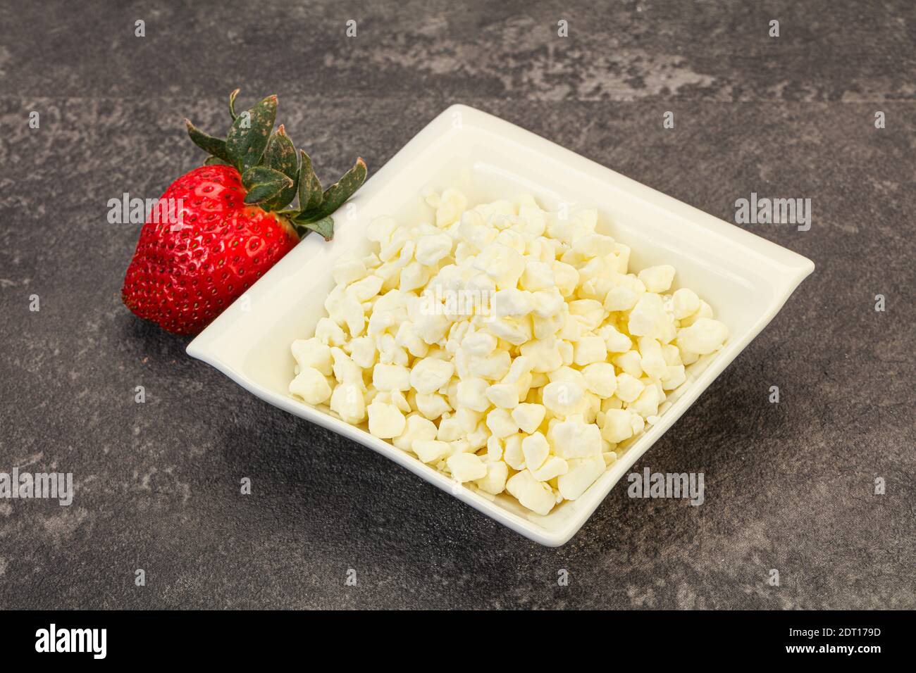 Dietary food - grain cottage cheese in the bowl Stock Photo - Alamy