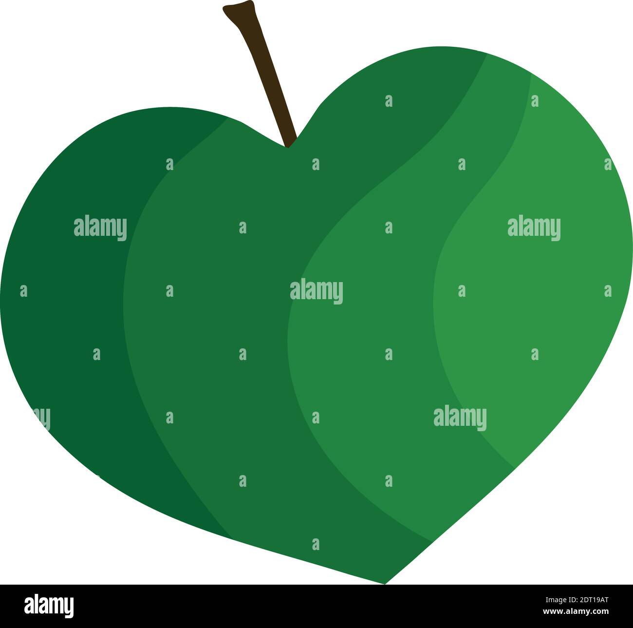 leaf plant with heart shape flat style icon Stock Vector Image & Art ...