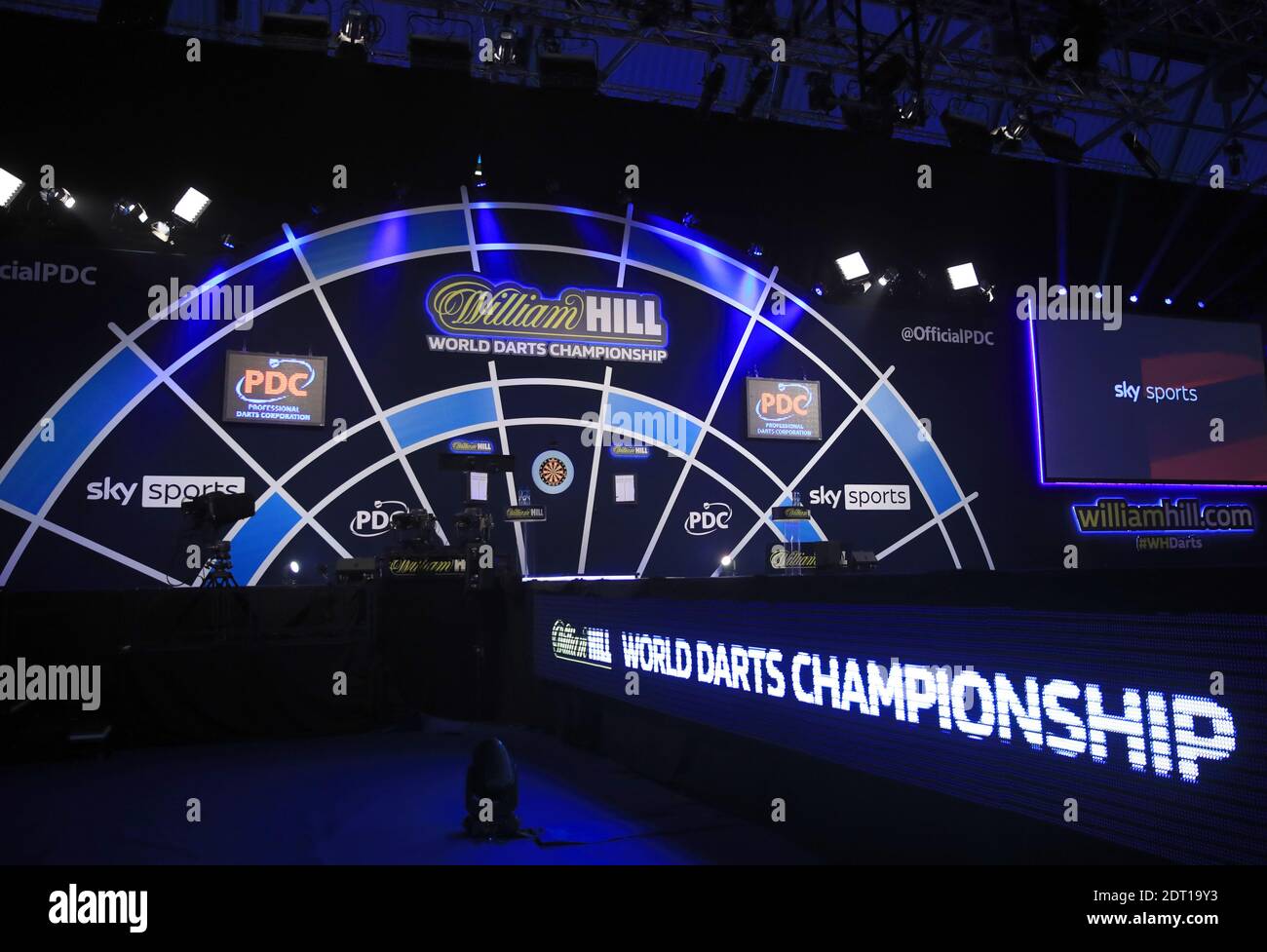 A general view of the oche during day seven of the William Hill World Darts Championship at ...