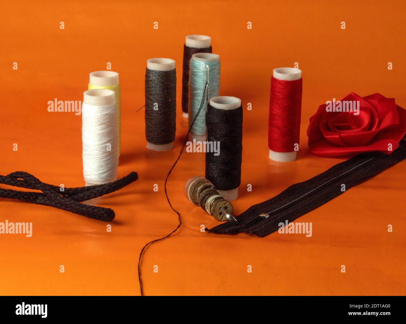 Needle threads and tools with handmade materials. Handmade tools and ...