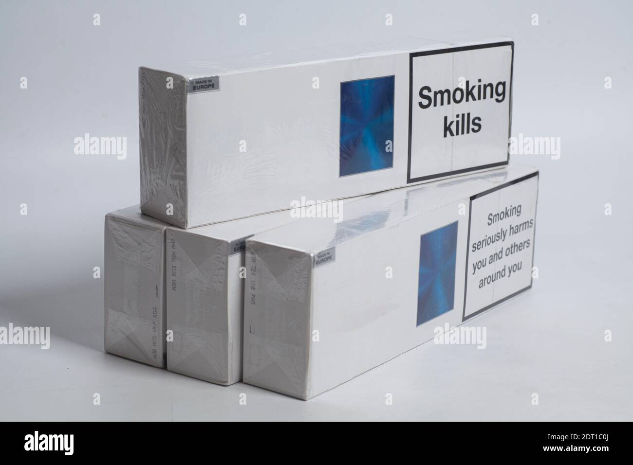 Carton of cigarettes, on a white background Stock Photo - Alamy