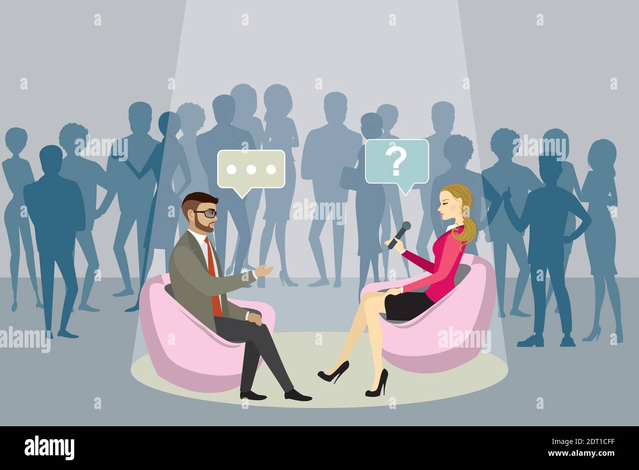 Tv interviews studio Stock Vector Images - Alamy