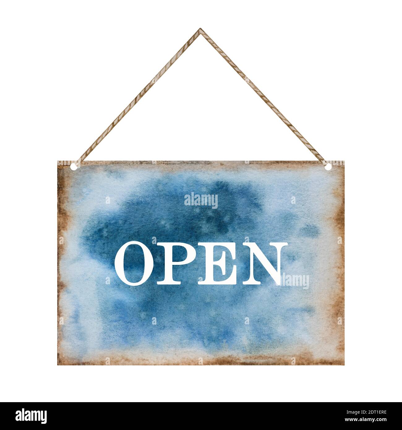 Bright signboard. Close-up. Open Stock Vector Image & Art - Alamy