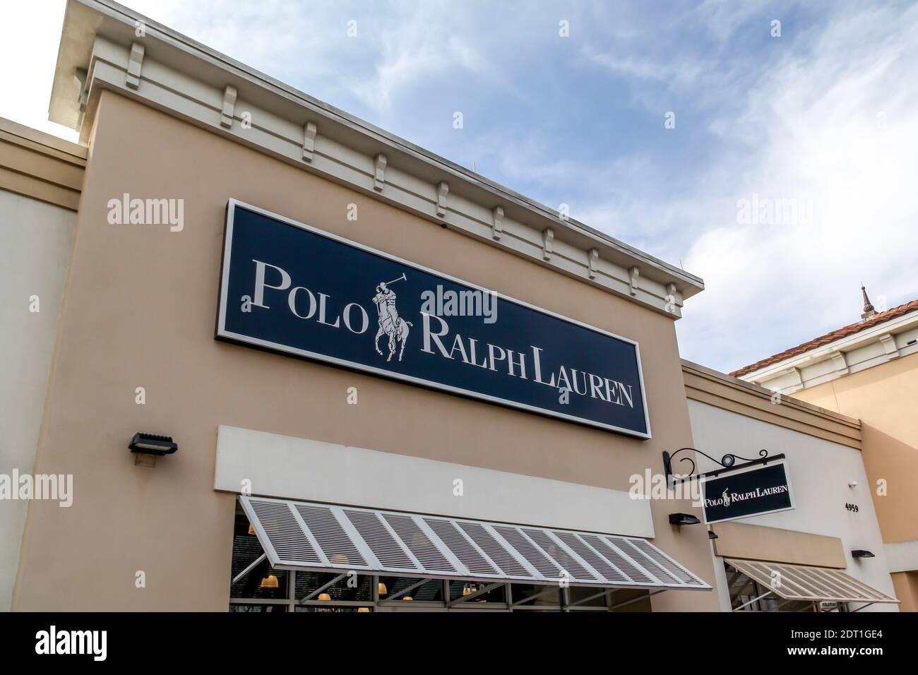 Orlando, Florida, USA - February 5, 2020: Polo Ralph Lauren store sign ...