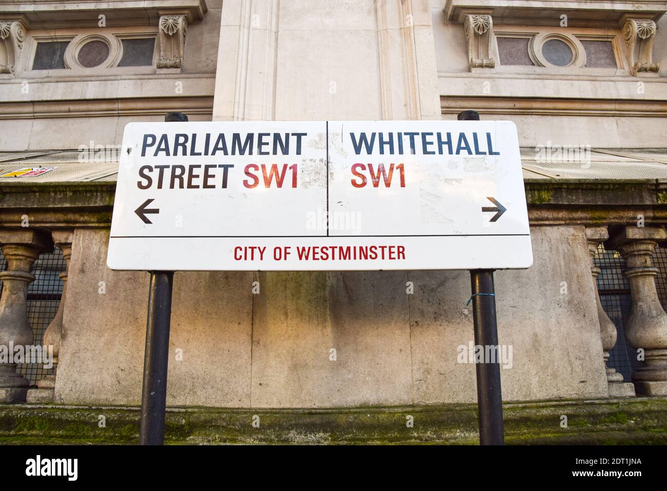 Parliament Street and Whitehall signs detail, London, UK Stock Photo ...