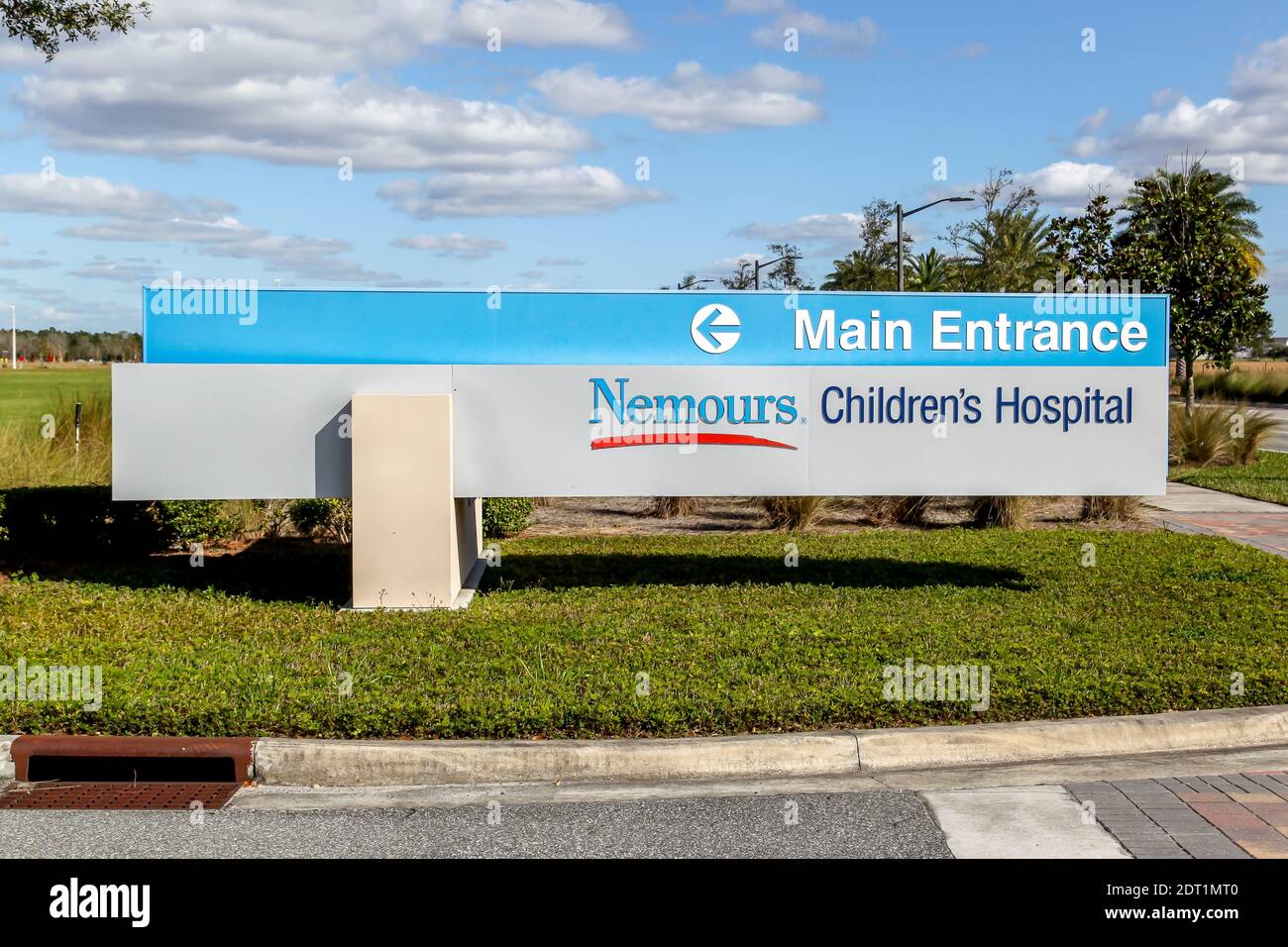Sign of Nemours Children's Hospital in Orlando, Florida, USA Stock ...