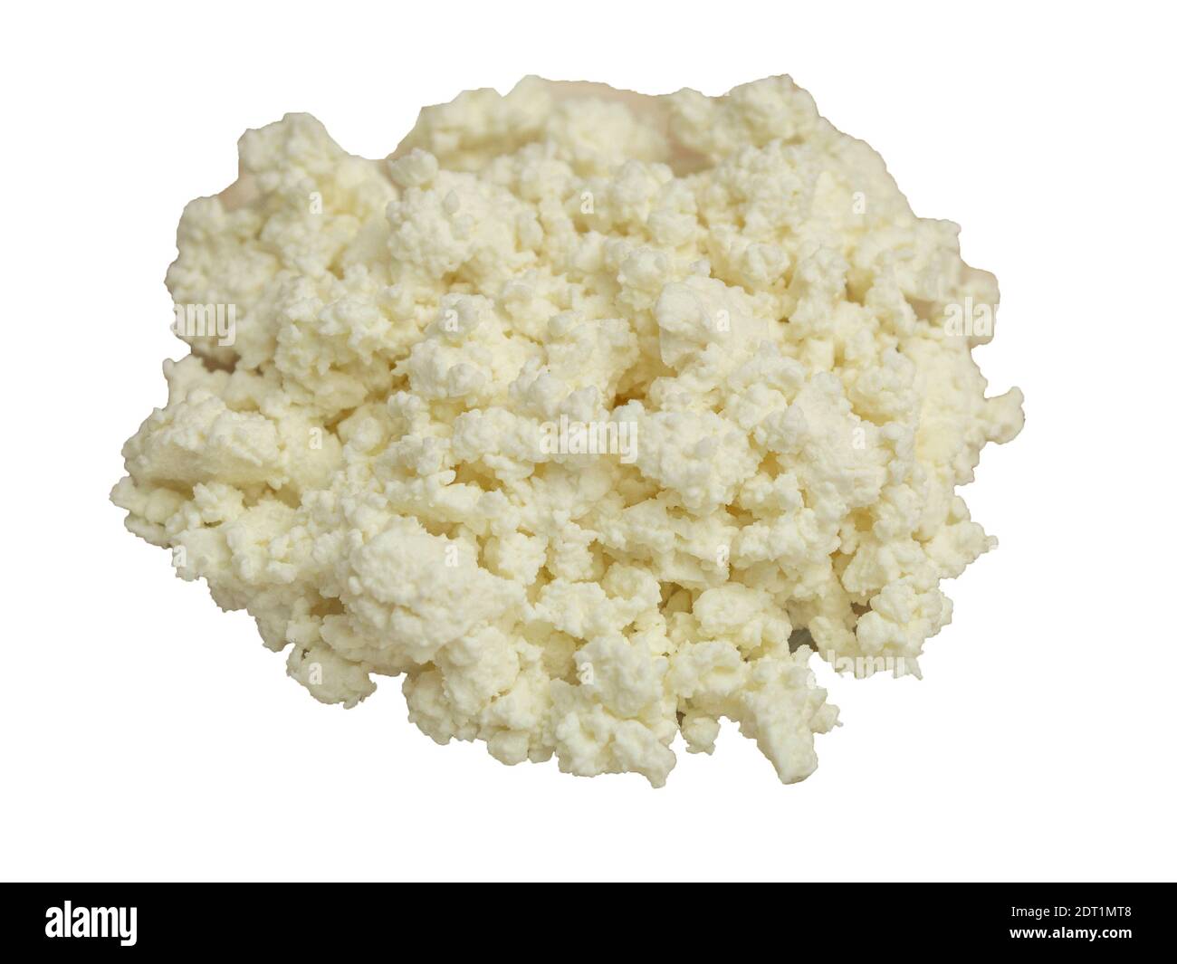 Cow milk curd on a white background isolate Stock Photo - Alamy