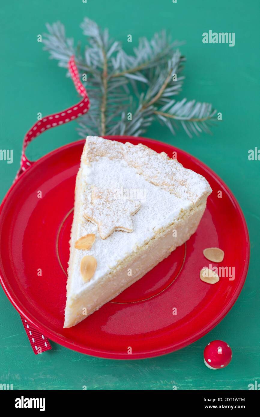 Christmas cake with ricotta semolina filling Stock Photo - Alamy