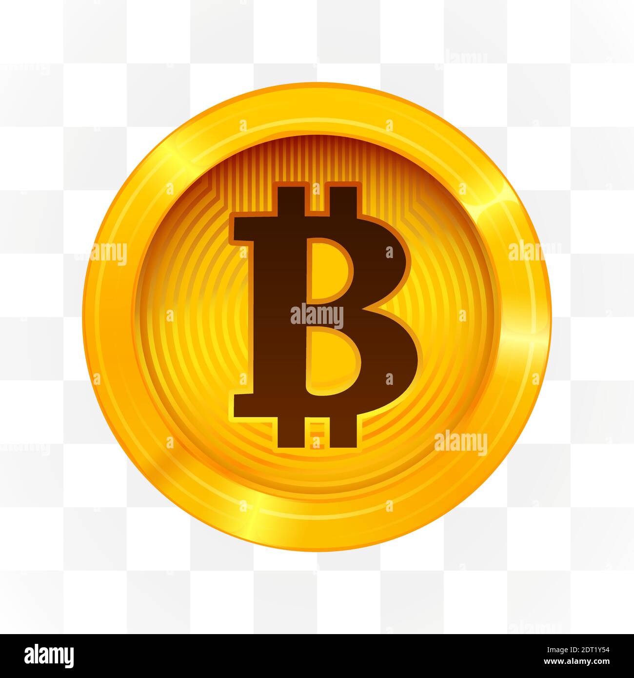 Bitcoin cryptocurrency sign on transparent background. Blockchain ...
