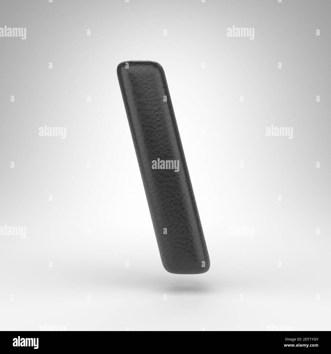 Back slash symbol on white background. Black leather 3D rendered sign ...