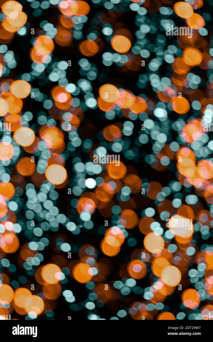 Orange And Blue Glitter Background